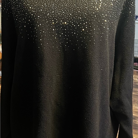 Max Studio | Tops | Max Studio Black Blouse With Silver Accents | Poshmark